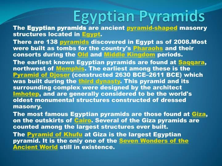 PPT - Egyptian Pyramids PowerPoint Presentation, free download - ID:1116776