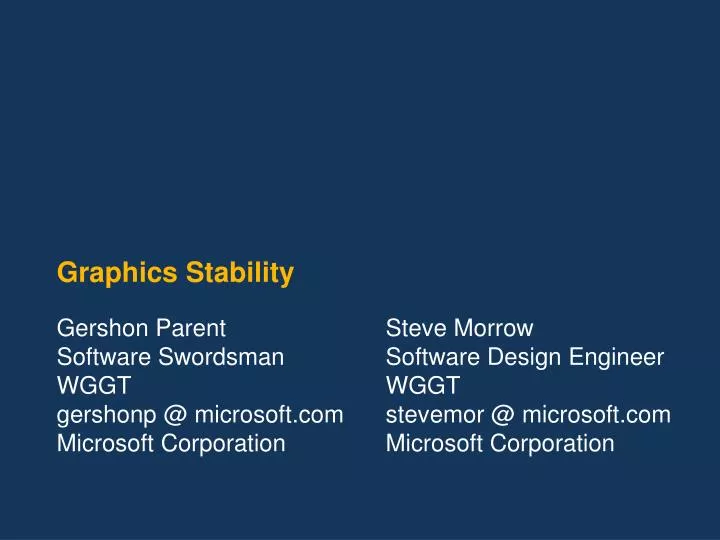PPT - Graphics Stability PowerPoint Presentation, free download - ID ...
