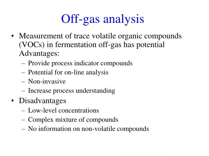 PPT - Off-gas analysis PowerPoint Presentation, free download - ID:1118697