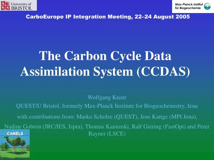 PPT - The Carbon Cycle Data Assimilation System (CCDAS) PowerPoint ...