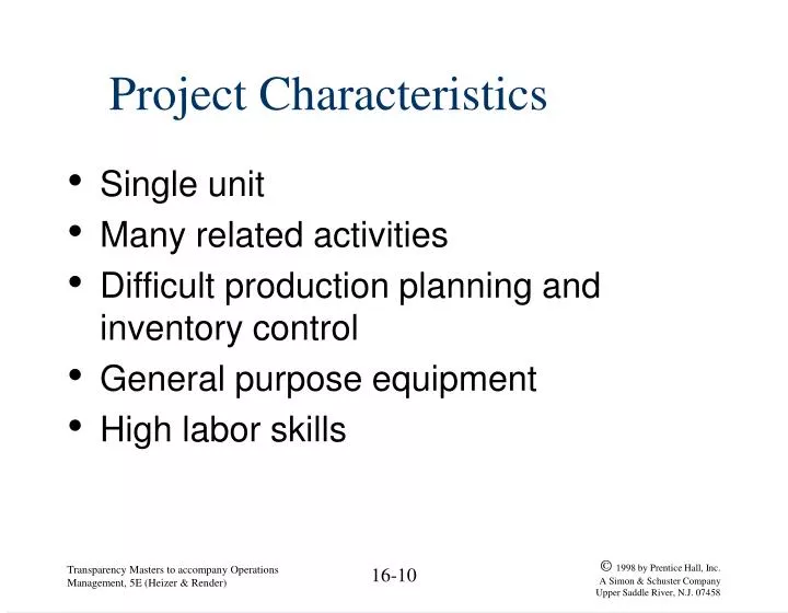 PPT - Project Characteristics PowerPoint Presentation, free download ...
