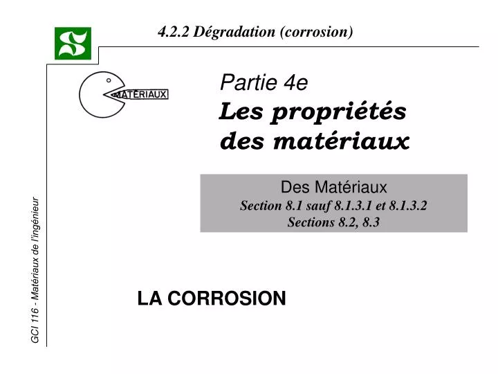 PPT - Partie 4e Les propriétés des matériaux PowerPoint Presentation ...