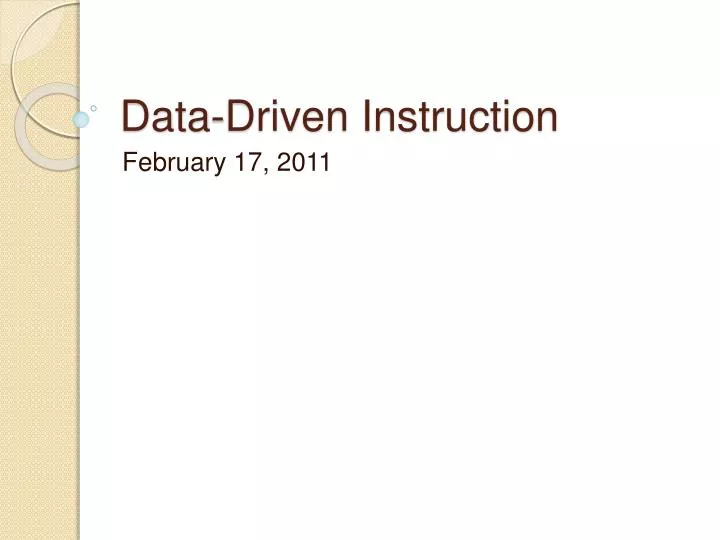 PPT - Data-Driven Instruction PowerPoint Presentation, free download ...