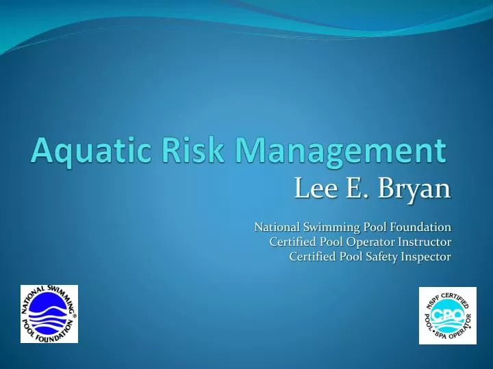 PPT - Aquatic Risk Management PowerPoint Presentation, free download ...