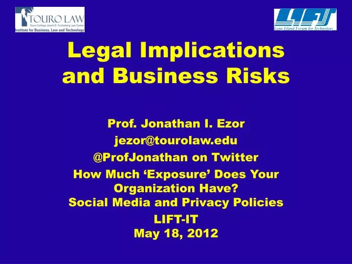 PPT - Legal Implications and Business Risks PowerPoint Presentation ...