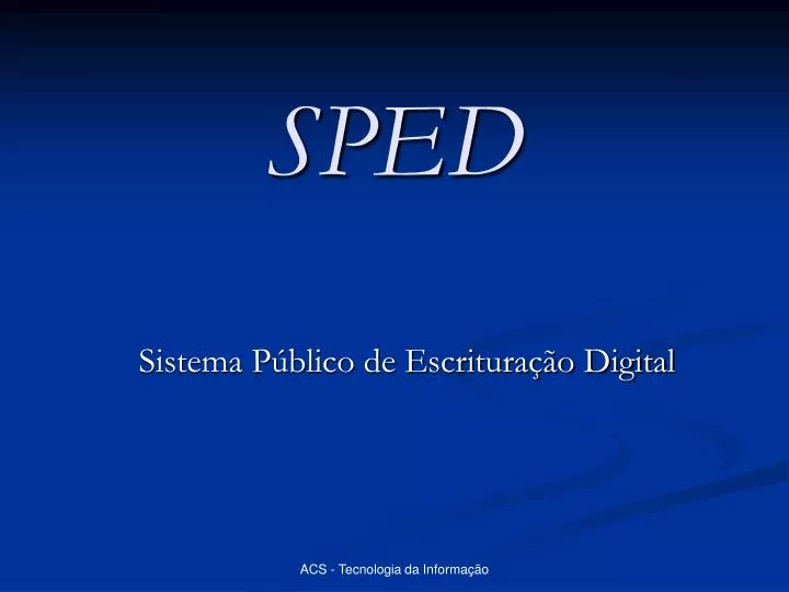 PPT - SPED PowerPoint Presentation, free download - ID:1122835