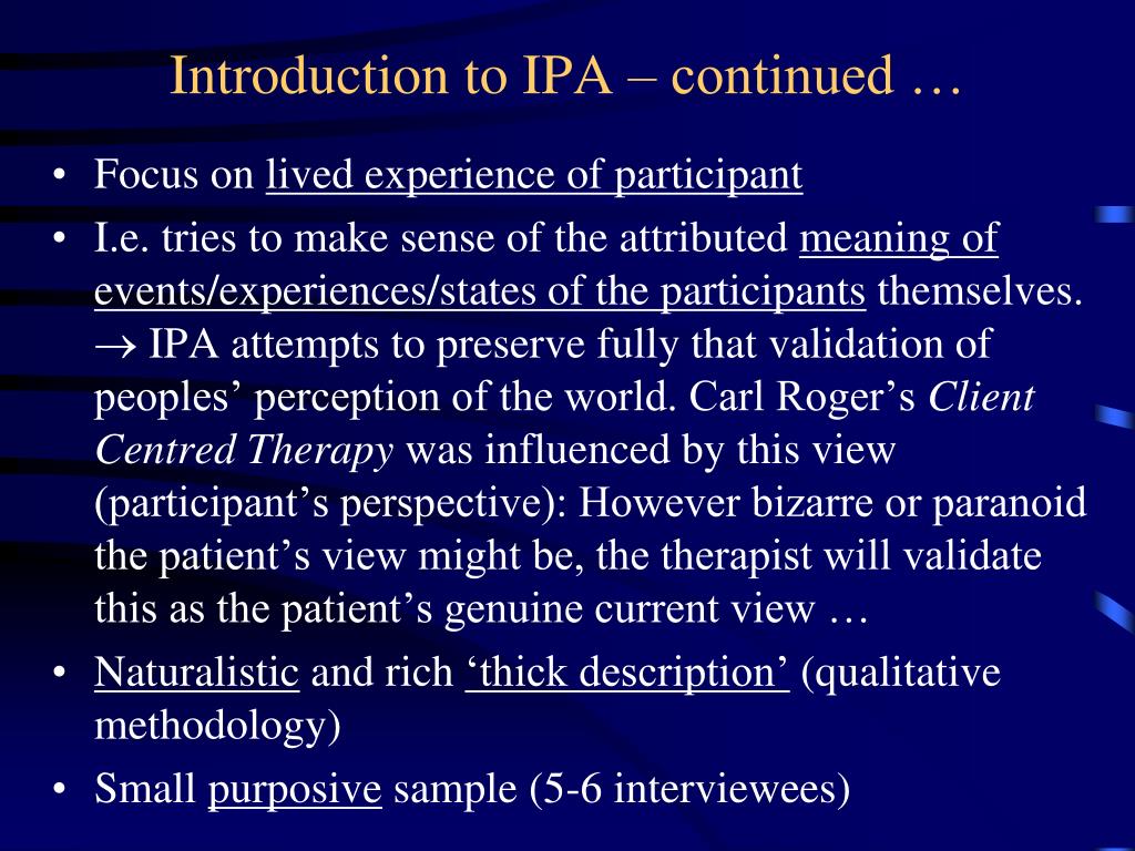 PPT - Qualitative Research Methods Interpretative Phenomenological ... PPT - Qualitative Research Methods Interpretative Phenomenological ...
