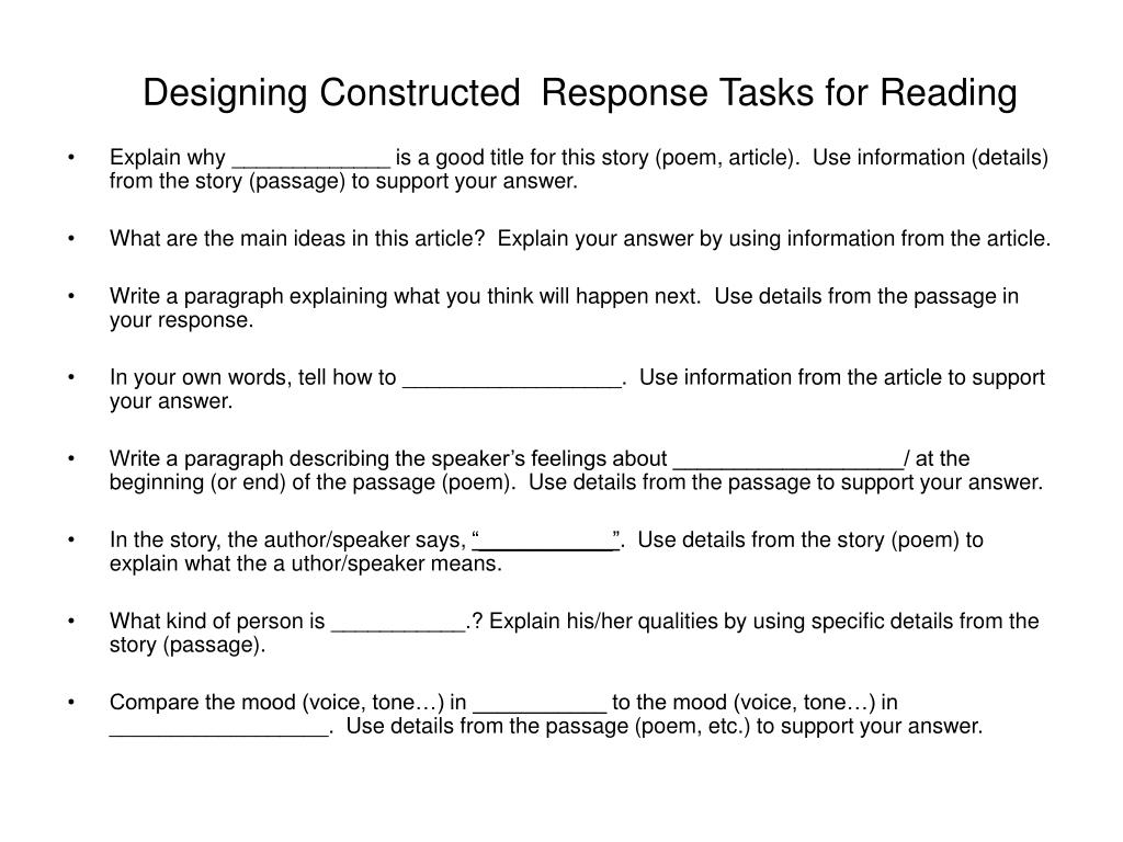 PPT - Constructed Response PowerPoint Presentation, free download - ID ...