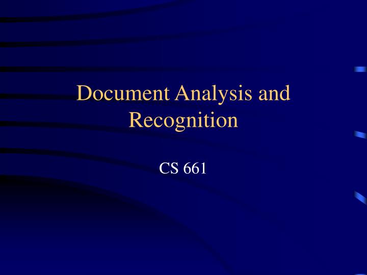 PPT - Document Analysis and Recognition PowerPoint Presentation, free ... PPT - Document Analysis and Recognition PowerPoint Presentation, free ...