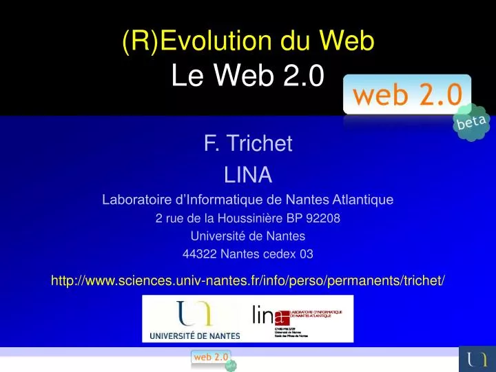 PPT - (R)Evolution du Web Le Web 2.0 PowerPoint Presentation, free ...