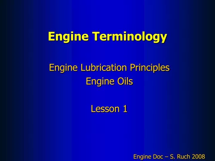 PPT - Engine Terminology PowerPoint Presentation, free download - ID:1127554