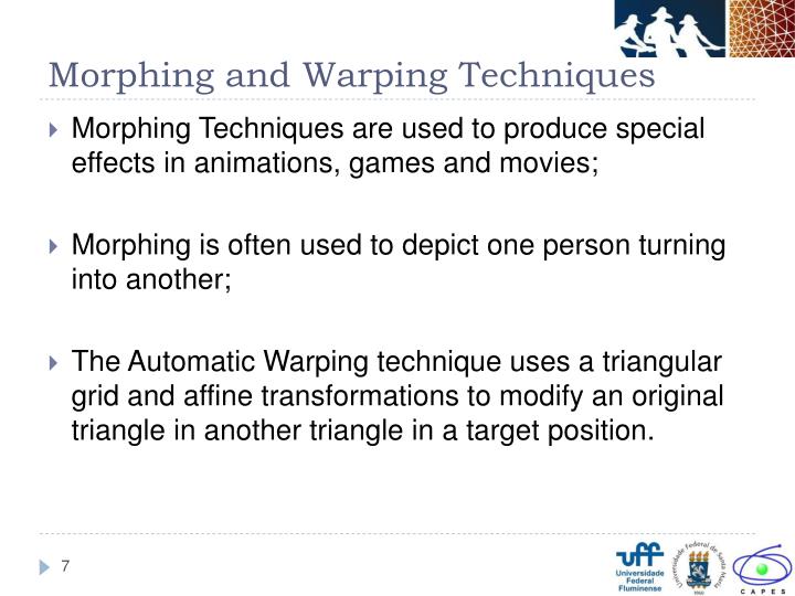 PPT - A NEW USE OF AUTOMATIC MORPHING TECHNIQUES: TO CORRECT DISTORTION ...