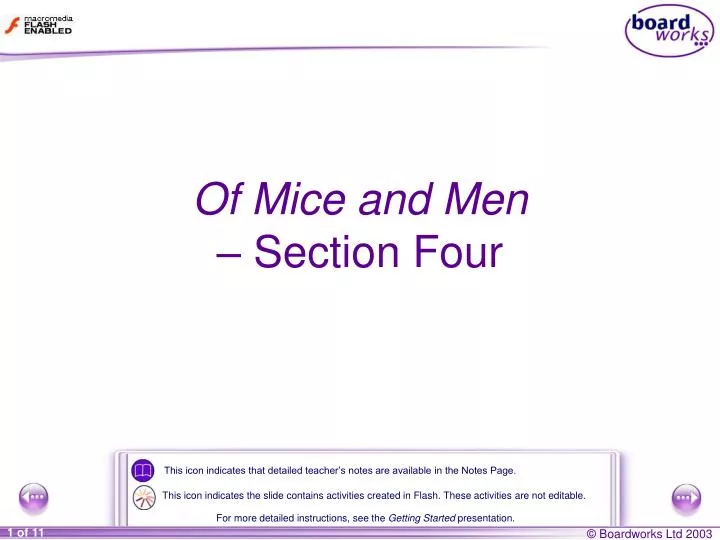 PPT - Of Mice and Men – Section Four PowerPoint Presentation, free ...