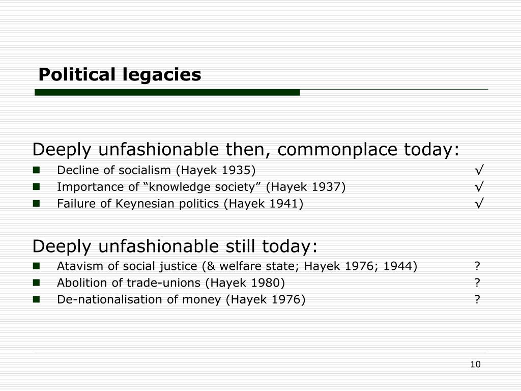 PPT - The intellectual and political legacy of Friedrich August von ...