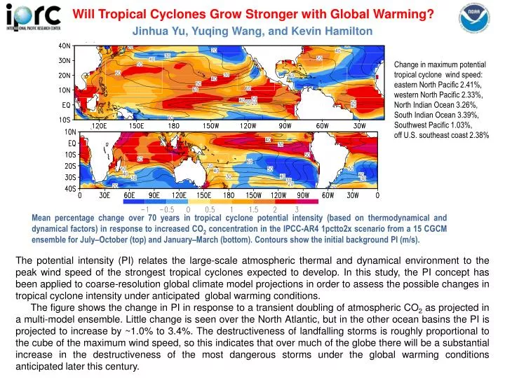 PPT - Will Tropical Cyclones Grow Stronger with Global Warming ...