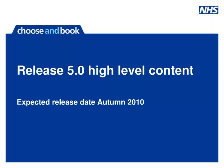 PPT - Release 5.0 high level content PowerPoint Presentation, free ...