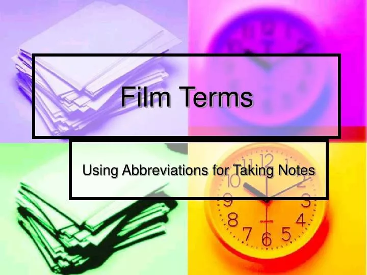 PPT - Film Terms PowerPoint Presentation, free download - ID:1129772