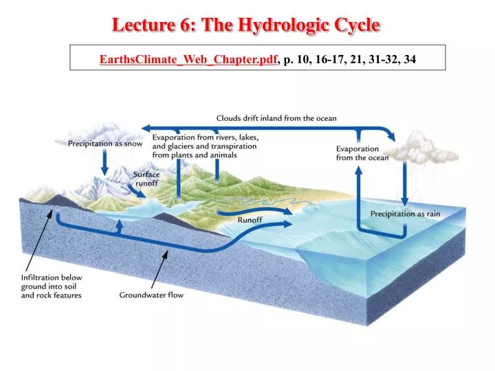 PPT - Lecture 6: The Hydrologic Cycle PowerPoint Presentation, free ...