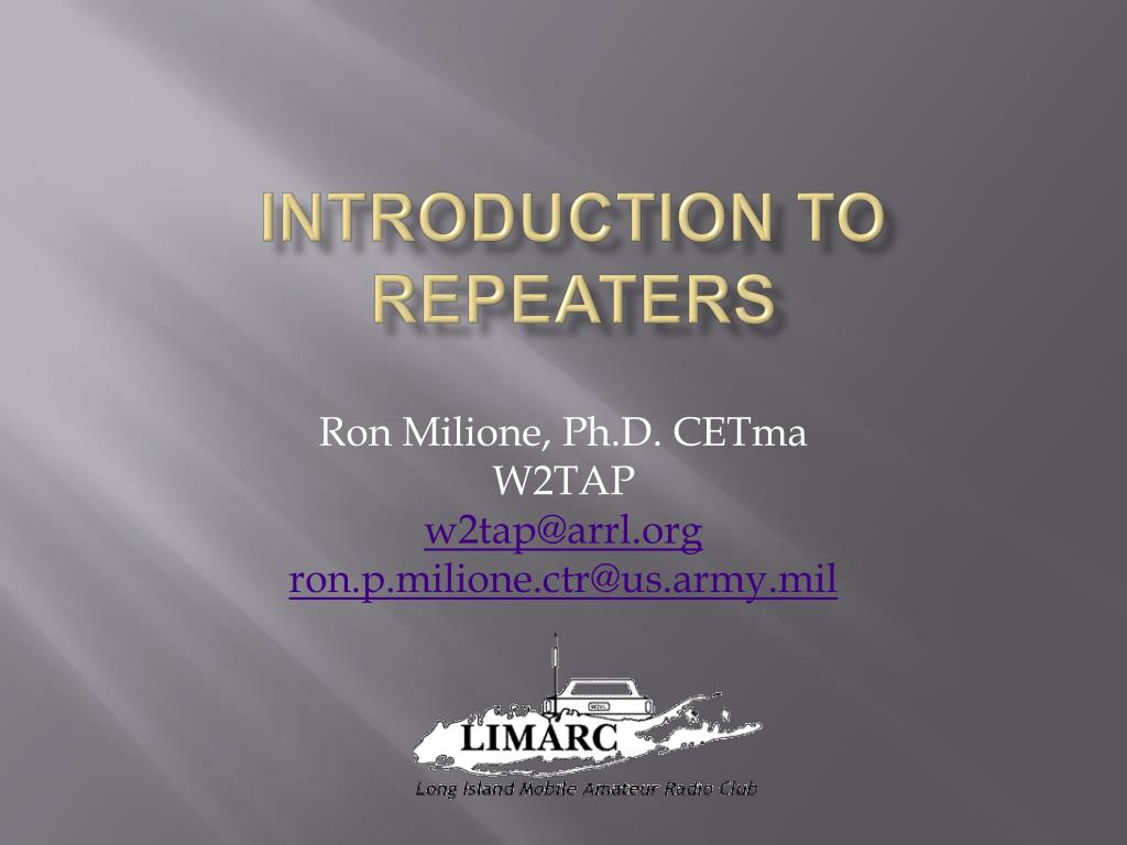 PPT - Introduction to Repeaters PowerPoint Presentation, free download ... PPT - Introduction to Repeaters PowerPoint Presentation, free download ...