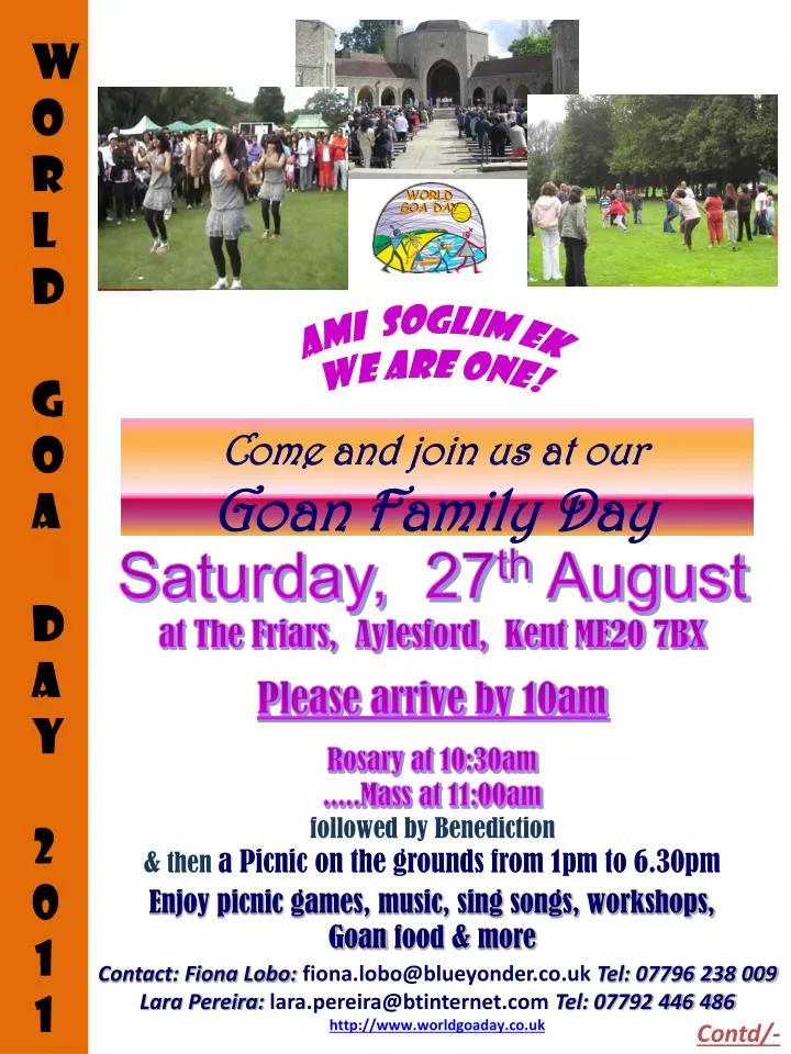 PPT - Come and join us at our Goan Family Day PowerPoint Presentation ...