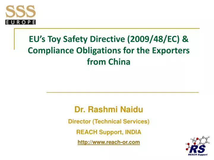 PPT - EU’s Toy Safety Directive (2009/48/EC) & Compliance Obligations ...