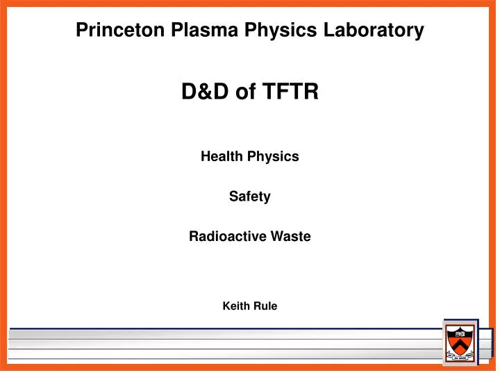 PPT - Princeton Plasma Physics Laboratory PowerPoint Presentation, free ...