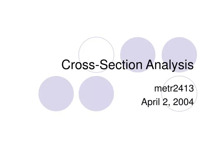 PPT - Cross-Section Analysis PowerPoint Presentation, free download ...