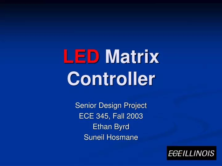 PPT - LED Matrix Controller PowerPoint Presentation, free download - ID ...