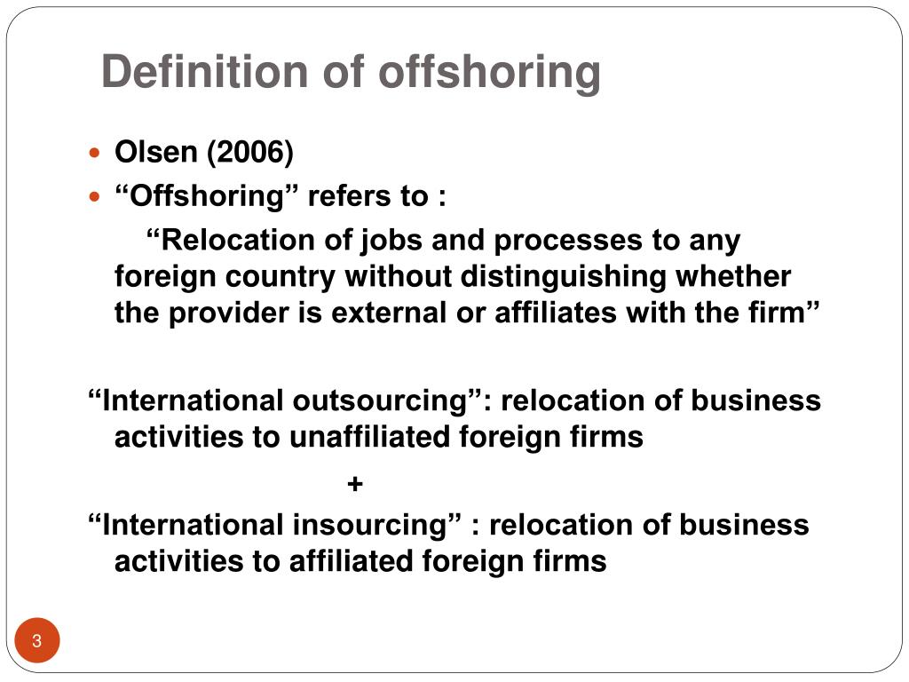 PPT - Does Material and Service Offshoring Improve Domestic ...