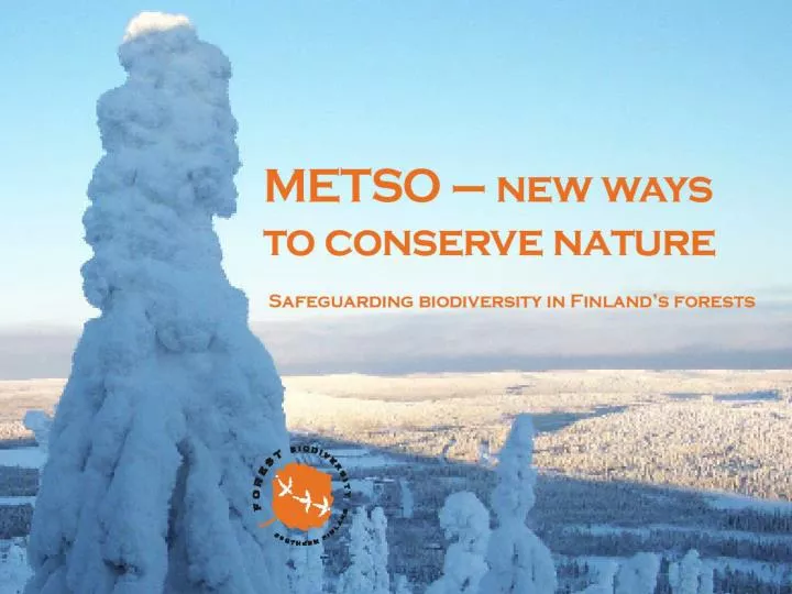 PPT - METSO - Forest Biodiversity Programme for Southern Finland 2008 ...