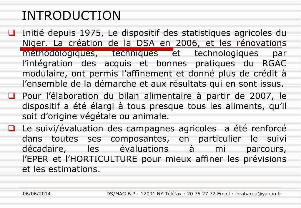PPT - REPUBLIQUE DU NIGER FRATERNITE – TRAVAIL – PROGRES MINISTERE DE L ...