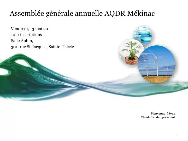 PPT - Assemblée générale annuelle AQDR Mékinac PowerPoint Presentation - ID:1133138