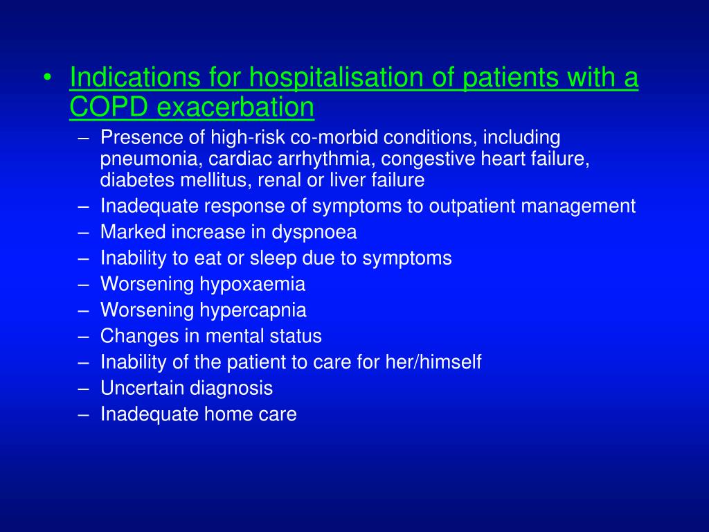 PPT - Acute Exacerbation of Chronic Obstructive Pulmonary Disease ...