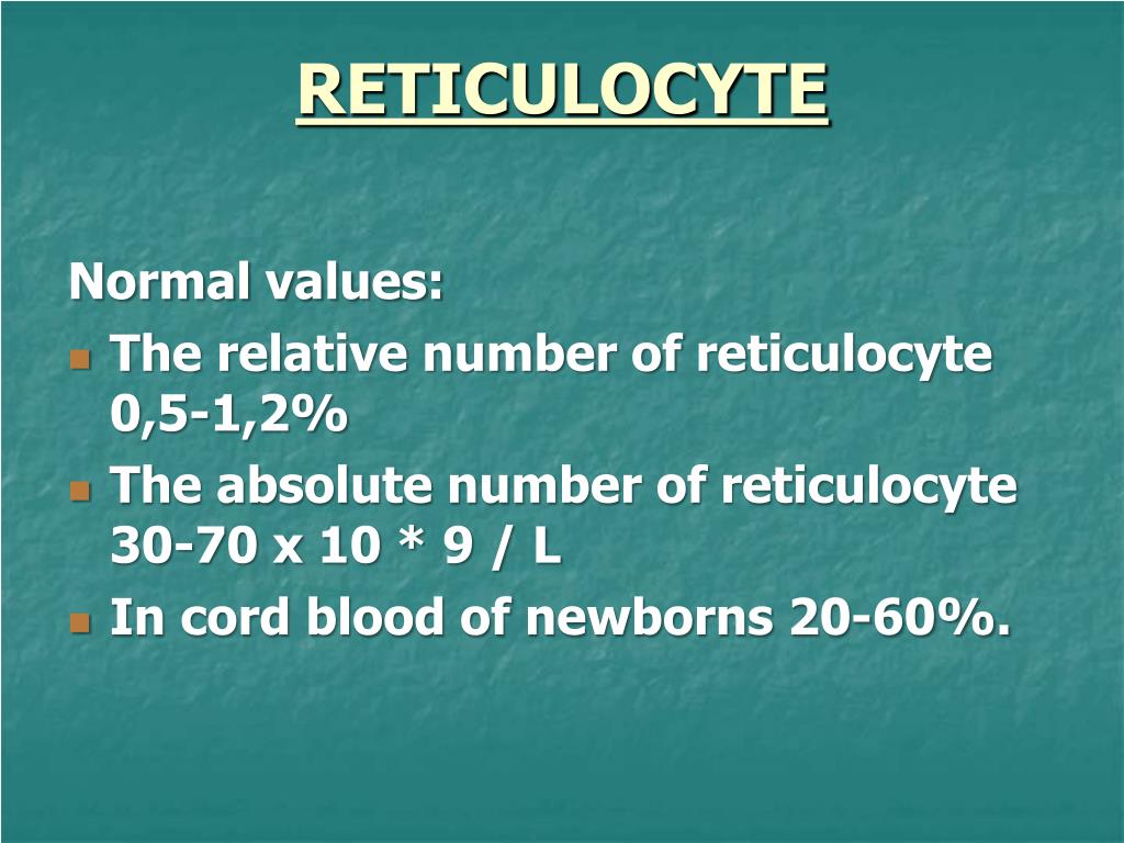 PPT - RETICULOCYTE PowerPoint Presentation, free download - ID:1135488