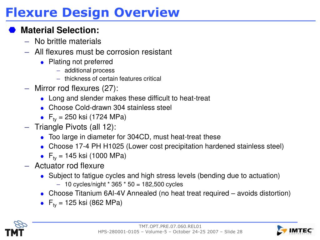 PPT - Flexures Design for Central Diaphragm - Preliminary Review ...