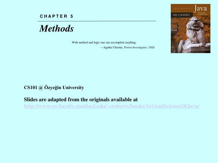 PPT - Chapter 5—Methods PowerPoint Presentation, free download - ID:1136478