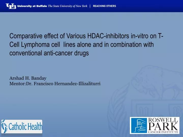 PPT - Comparative effect of Various HDAC-inhibitors in-vitro on T-Cell ...