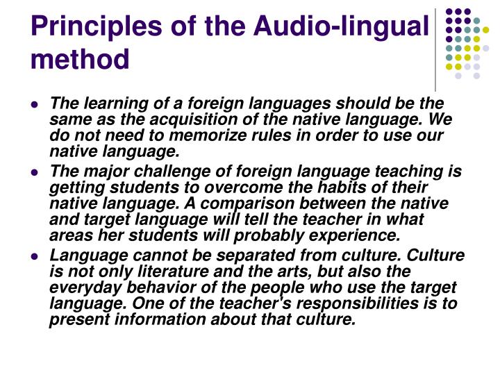 PPT - Audio - Lingual Method PowerPoint Presentation - ID:1137327