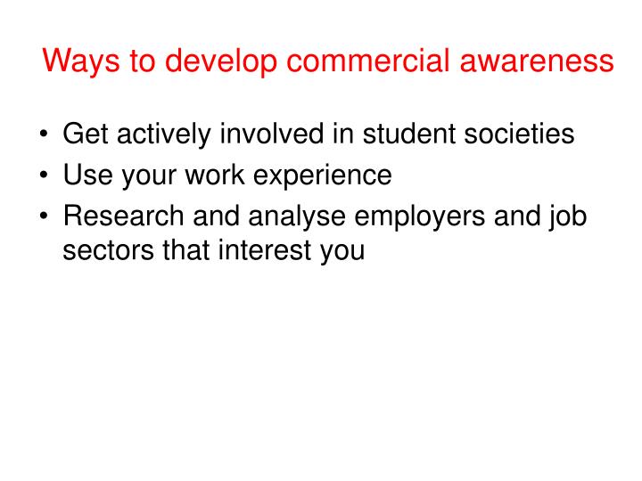 PPT - Commercial Awareness PowerPoint Presentation - ID:1137438