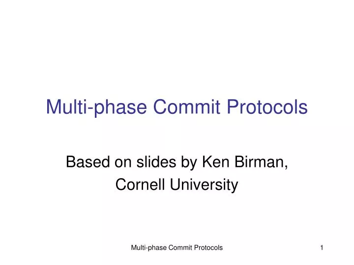 PPT - Multi-phase Commit Protocols PowerPoint Presentation, free ...