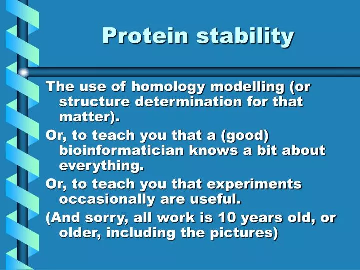 PPT - Protein stability PowerPoint Presentation, free download - ID:1138115