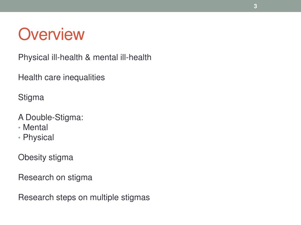 PPT - A Double Stigma: combined physical - mental illness ...