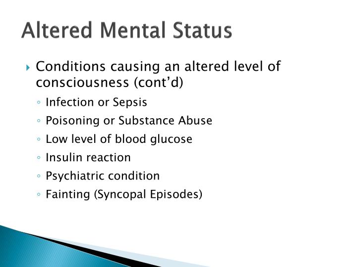 PPT - Altered Mental Status PowerPoint Presentation - ID:1138603
