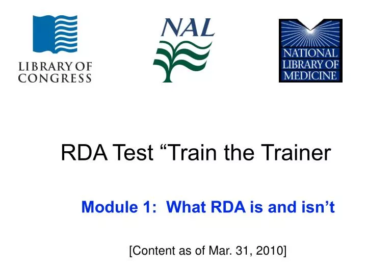 PPT - RDA Test “Train the Trainer PowerPoint Presentation, free ...