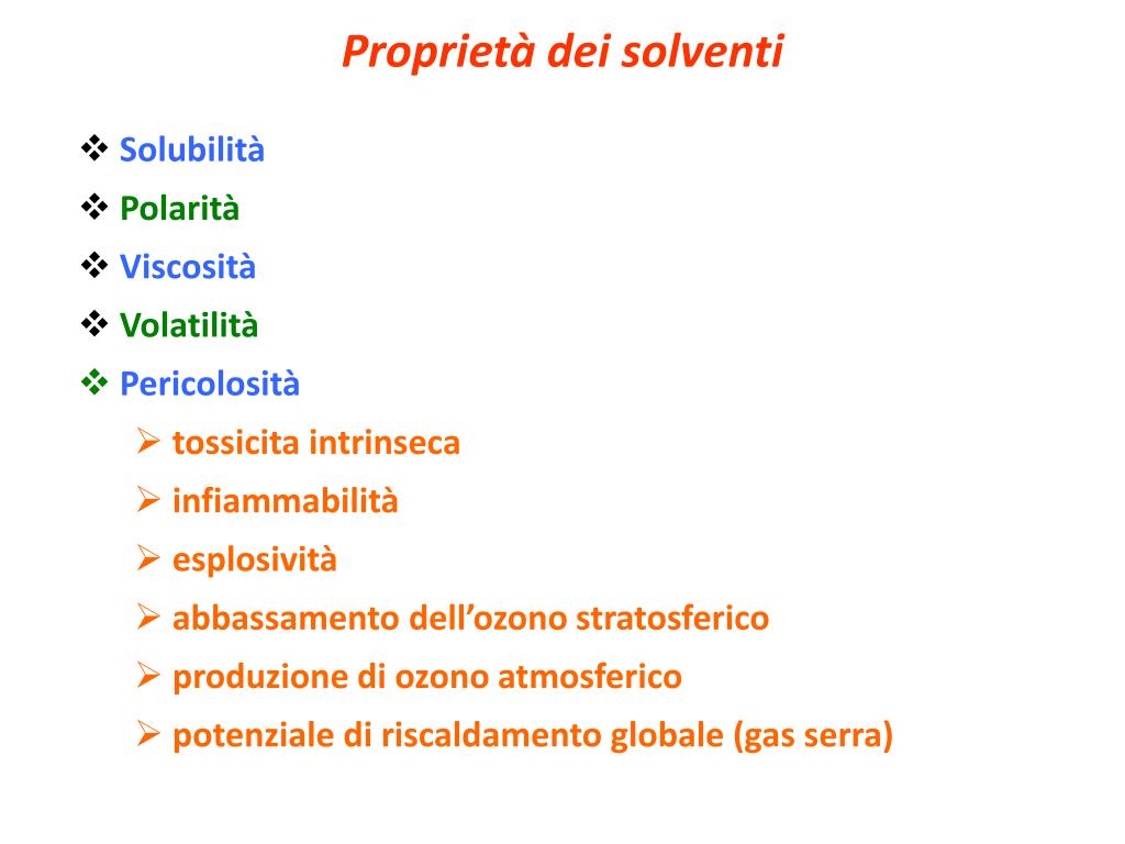 PPT - GREEN CHEMISTRY Solventi sostenibili PowerPoint Presentation ...