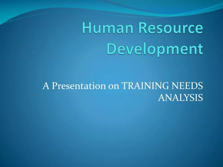 PPT - Human Resource Development PowerPoint Presentation, free download ...
