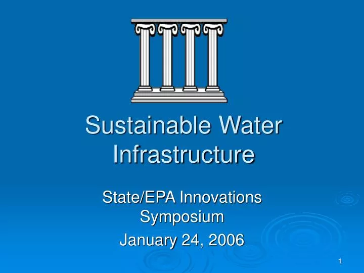 PPT - Sustainable Water Infrastructure PowerPoint Presentation, free ...