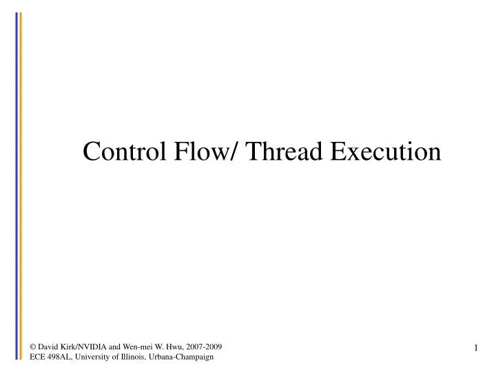 PPT - Control Flow/ Thread Execution PowerPoint Presentation, free ...