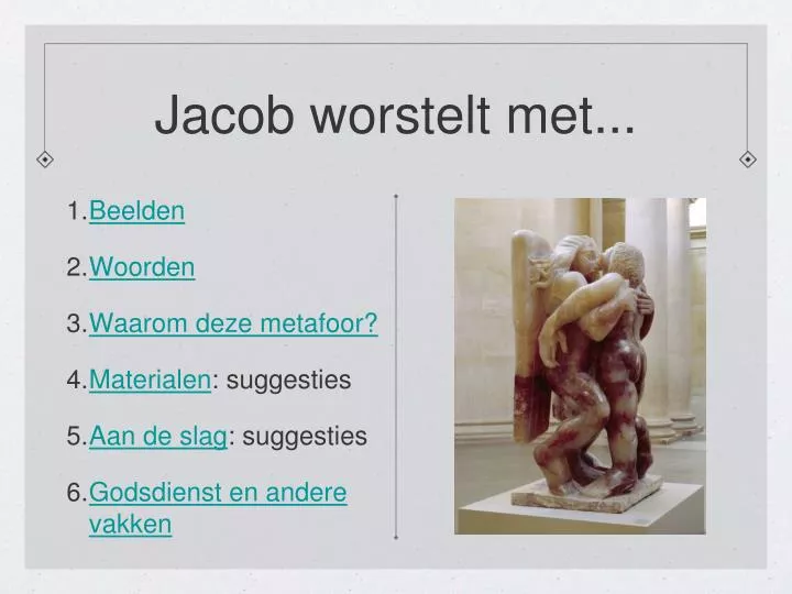PPT - Jacob worstelt met... PowerPoint Presentation, free download - ID ...