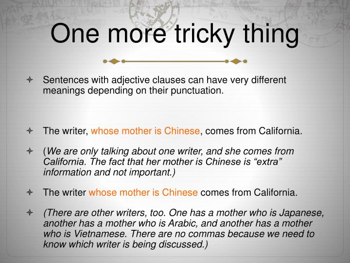 PPT - Adjective Clauses PowerPoint Presentation - ID:1143537